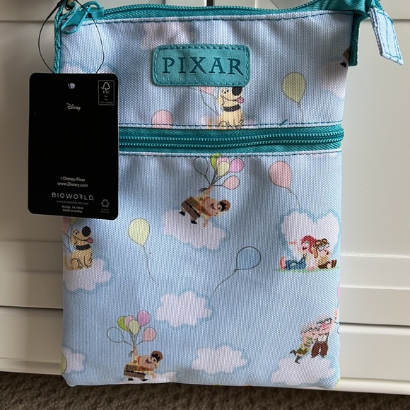 Disney | Bags | Disney Pixar Up Characters Balloon Passport Crossbody ...